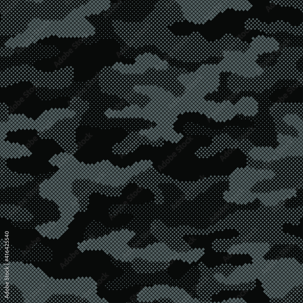 Seamless camouflage pattern. Repeating digital dotted camo military ...