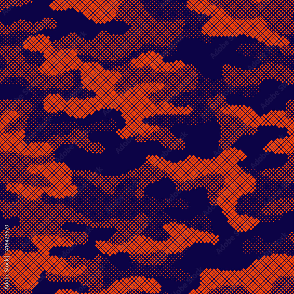 Seamless camouflage pattern. Repeating digital dotted camo military ...