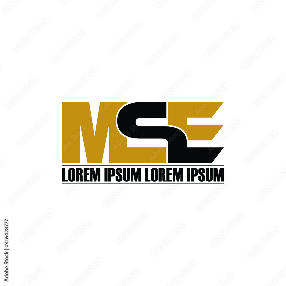 MSE letter monogram logo design vector Stock Vector | Adobe Stock
