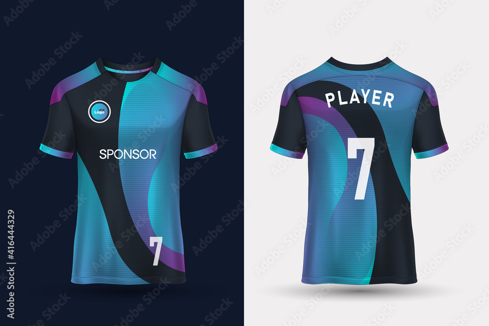 T-shirt sport design template for soccer jersey, football kit and tank ...