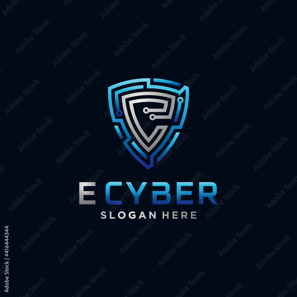 Logo of cyber technology Logo abstract design Technology Stock Vector ...