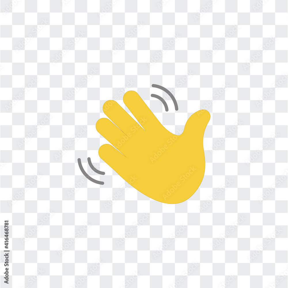Hand palm icon for invite in Clubhouse. Social media. Drop-in audio ...