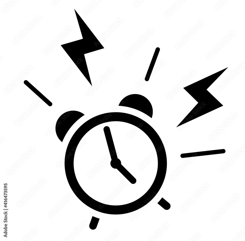 アラームが鳴る目覚まし時計のアイコン Stock Vector | Adobe Stock