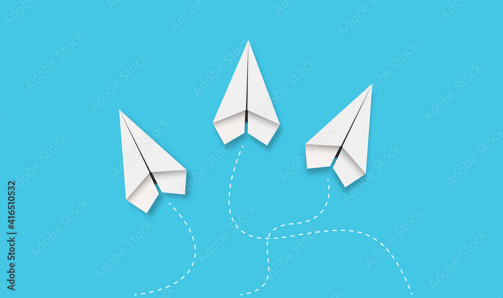 aeroplano, aereo, carta, volare, messaggio, comunicazione Stock Vector ...