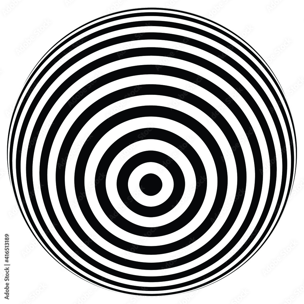 Op art, Optical Art, Abstract vector black and white background . ball ...