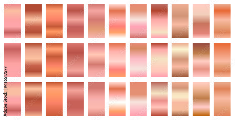 Elegant metallic copper color gradient. Shiny copper gradients for ...