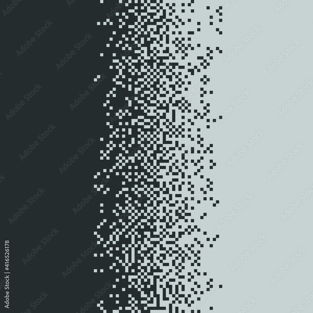 Pixel abstract mosaic background Gradient design Isolated black ...