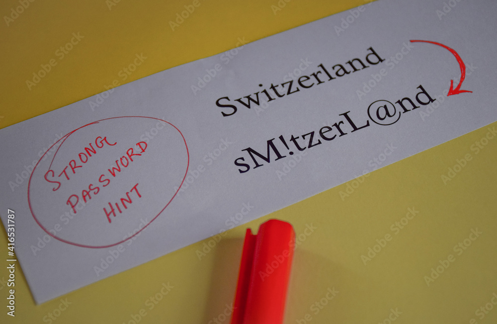 A person's choice of strong password by simply turning a place name ...