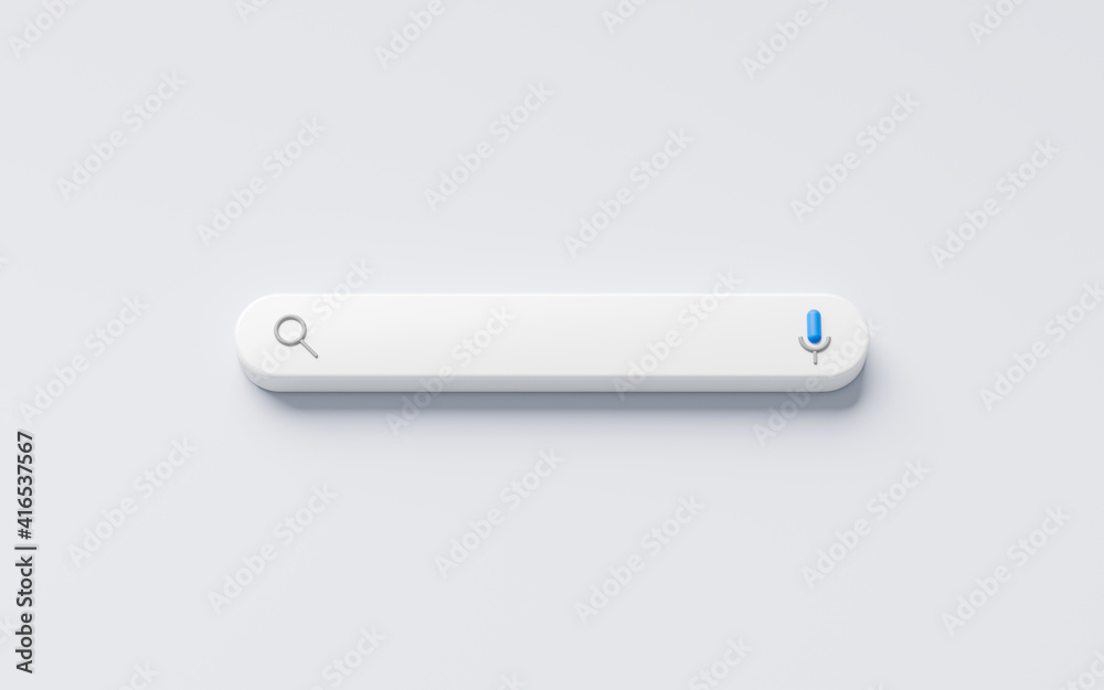 Blank minimal search bar box on website interface background with ...