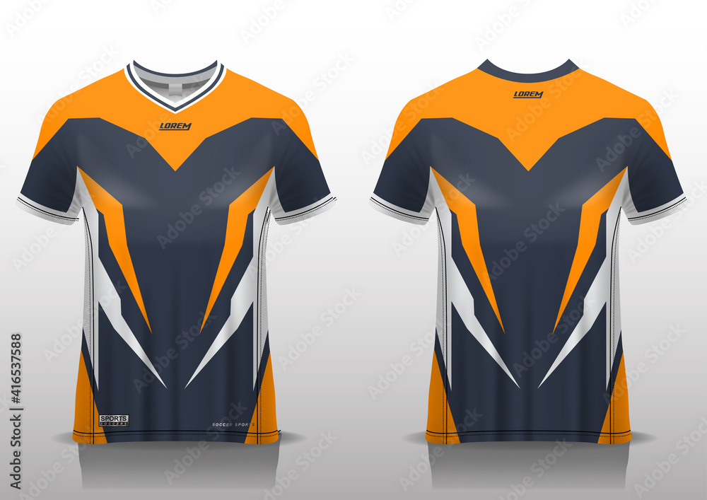 Running jersey mockup. t-shirt sport design template, uniform front and ...