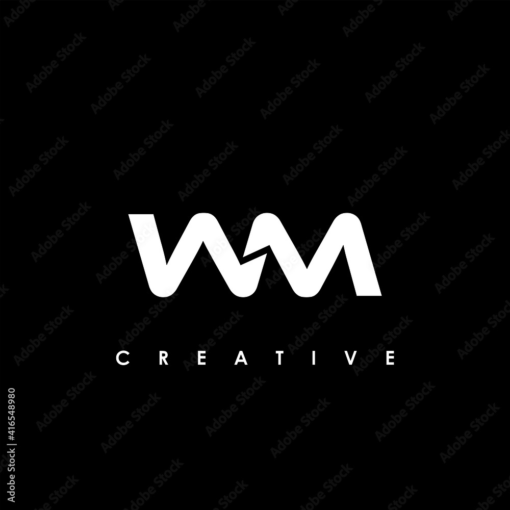 WM Letter Initial Logo Design Template Vector Illustration Stock Vector ...