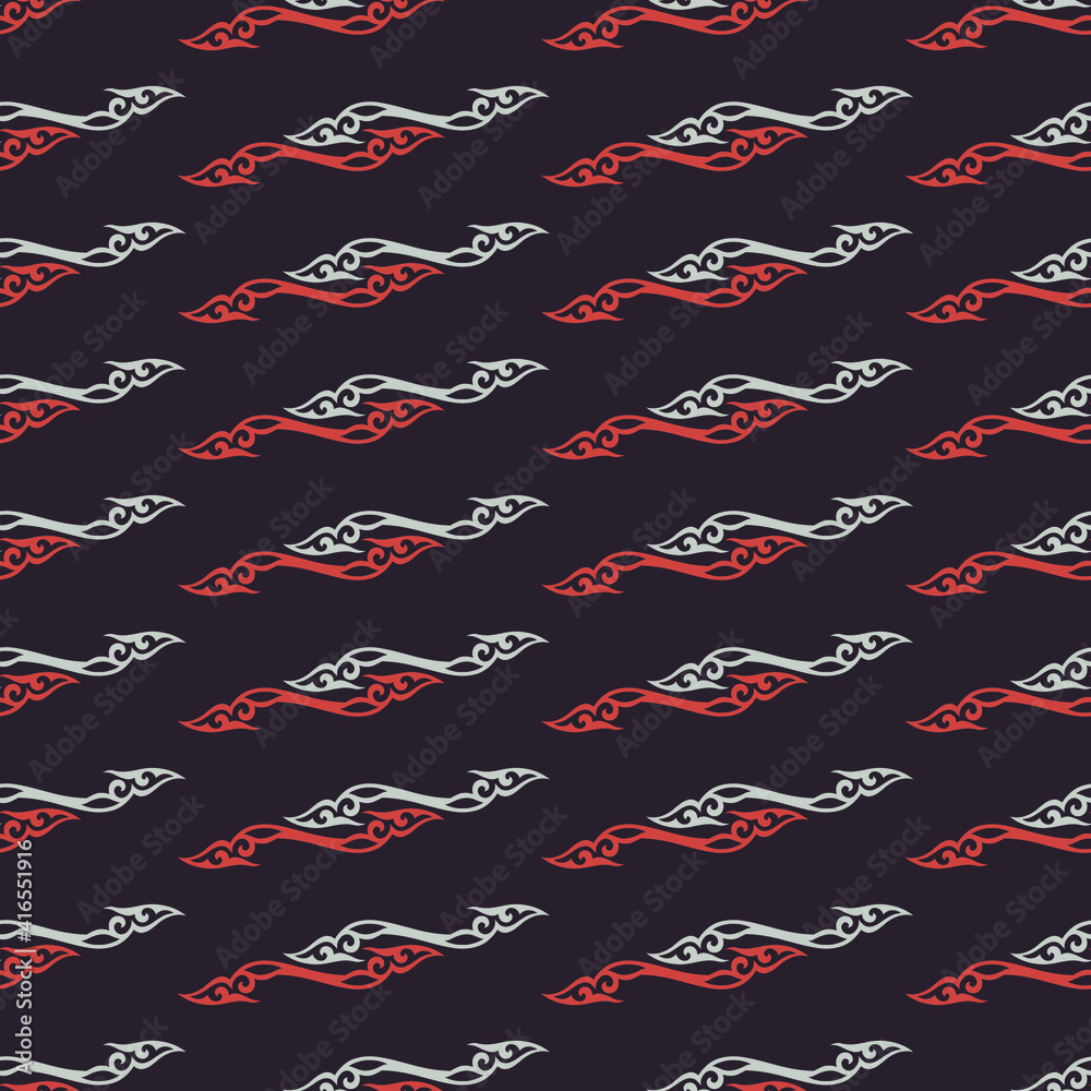 Decorative Asian Folk Seamless Pattern. Ornament of Asian Nomads ...