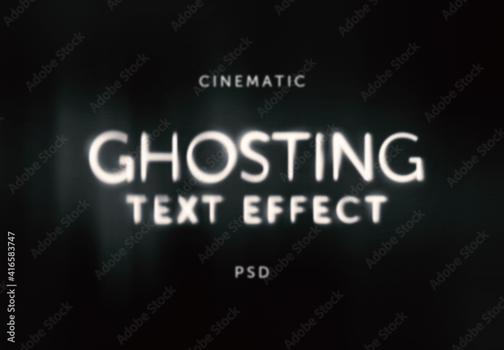 Cinematic Ghosting Title Effect Stock Template | Adobe Stock