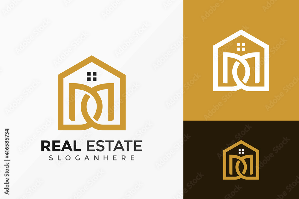 Letter M Home Estate Logo Design. Modern Idea logos designs Vector ...