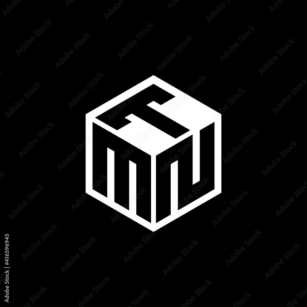 MNT letter logo design with black background in illustrator, vector ...