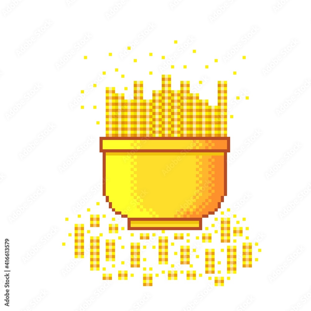 Incense burner. Gold Incense burner pixel art. Golden cup. Vector ...
