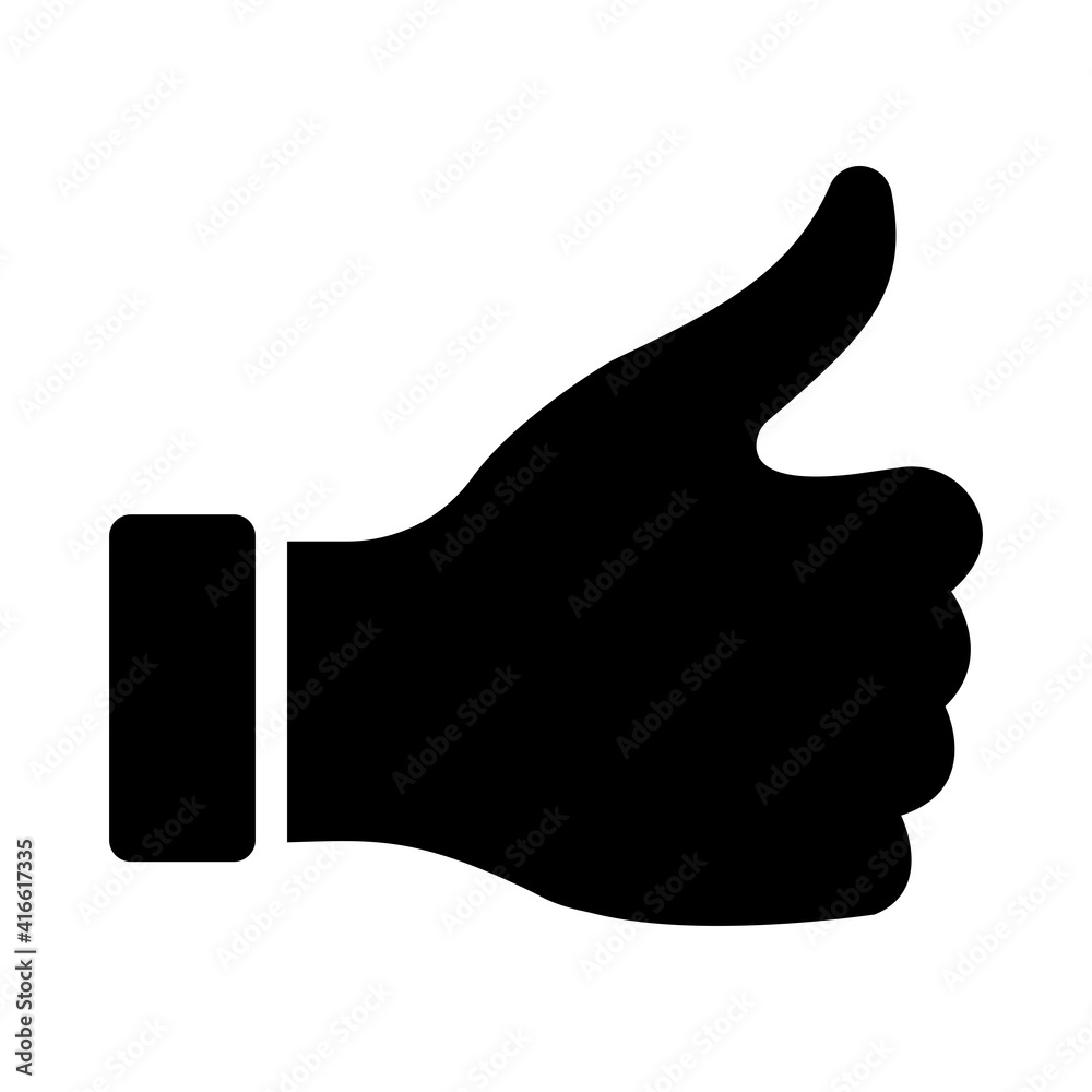 Thumb up vector icon. Good symbol in flat style. Hand like button ...