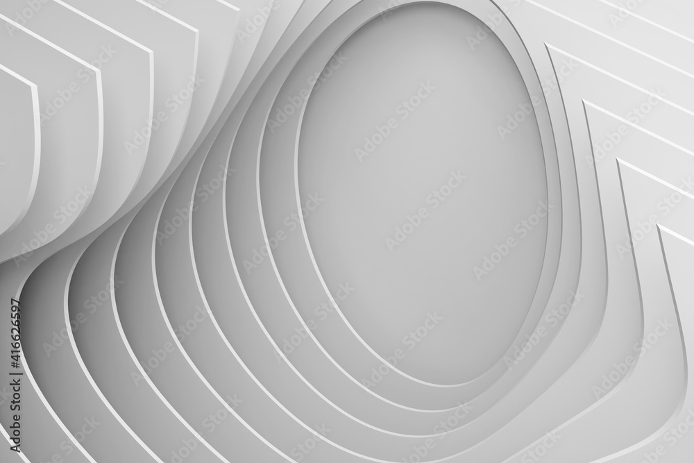 Oval shapes formed by intersecting rounded surfaces. A contemporary ...
