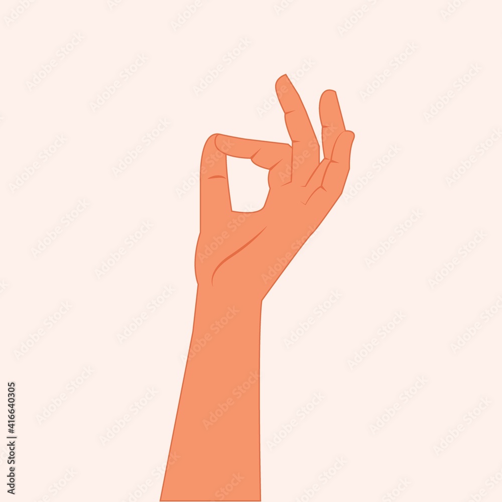 Hand gesture for delicious food isolated vector illustration. Italian ...