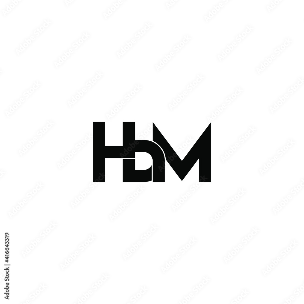 hbm letter original monogram logo design Stock Vector | Adobe Stock