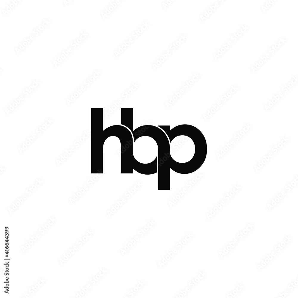 hbp letter original monogram logo design Stock Vector | Adobe Stock