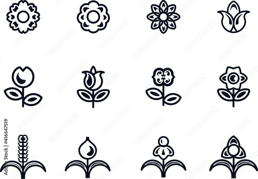 aesthetic flower icon feel the aesthetic charm of each flower worked ...