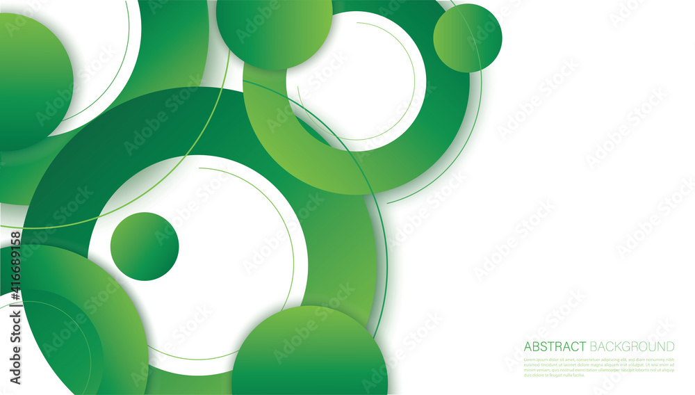 Abstract green circle background vector illustration Stock Vector ...