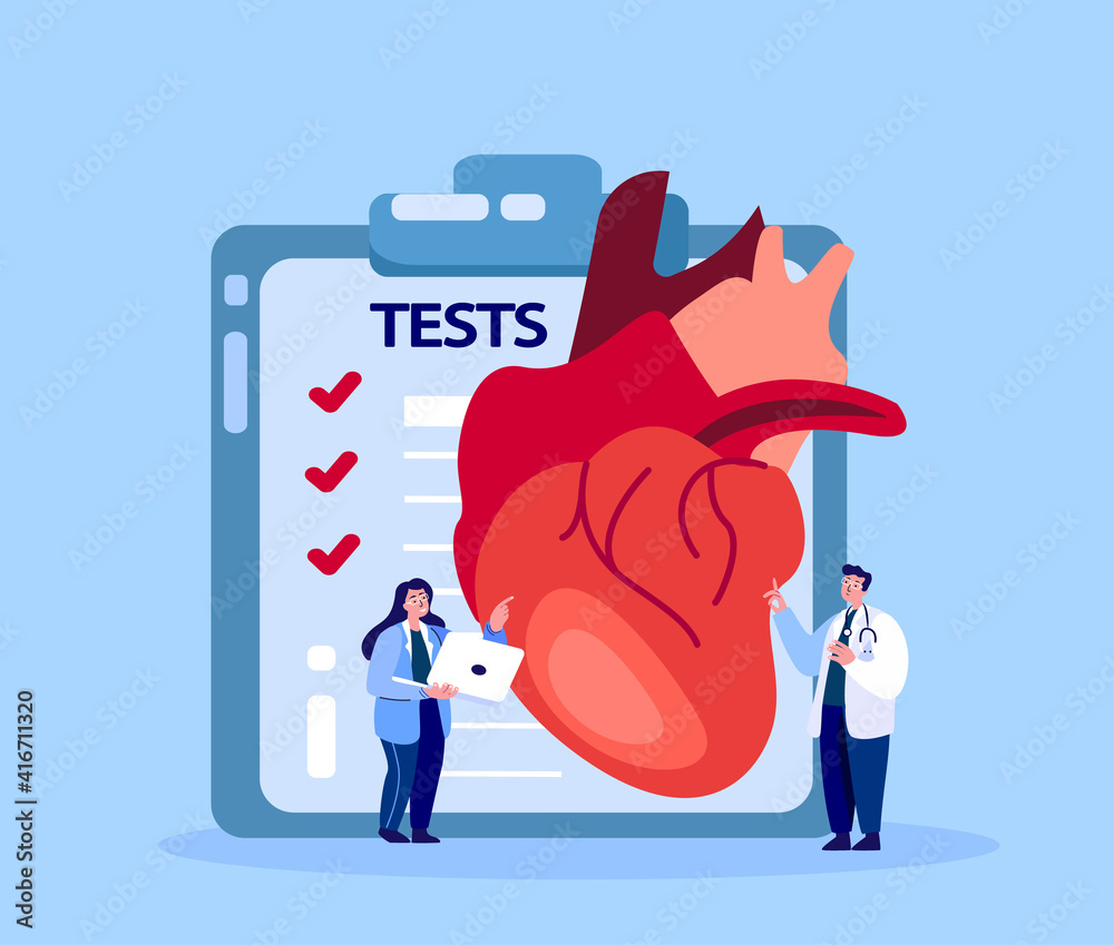 Scientist Cardiologist Doctor Examine Diagnose Heart Arrythmia ...