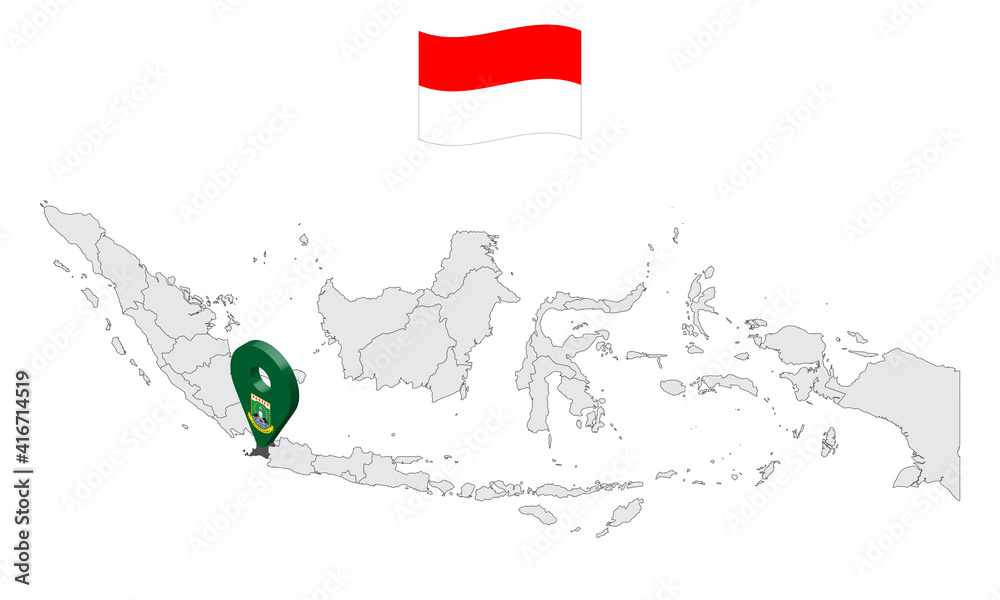 Location of Province Banten on map Indonesia. 3d Banten flag map marker ... Location of Province Banten on map Indonesia. 3d Banten flag map marker ...