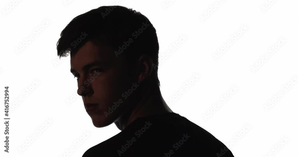 Doubtful man silhouette. Future opportunity. Ambition motivation ...