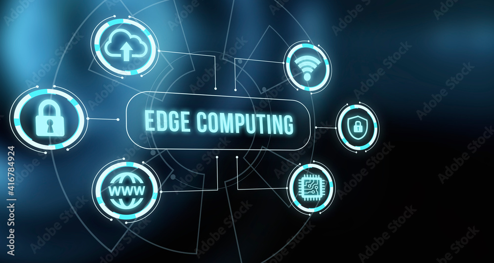 Internet, business, Technology and network concept. Edge computing ...