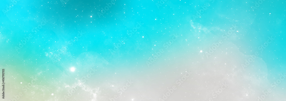Light Blue Abstract Gradient Colors Nebula Cosmic Clouds Galaxy Stars ...