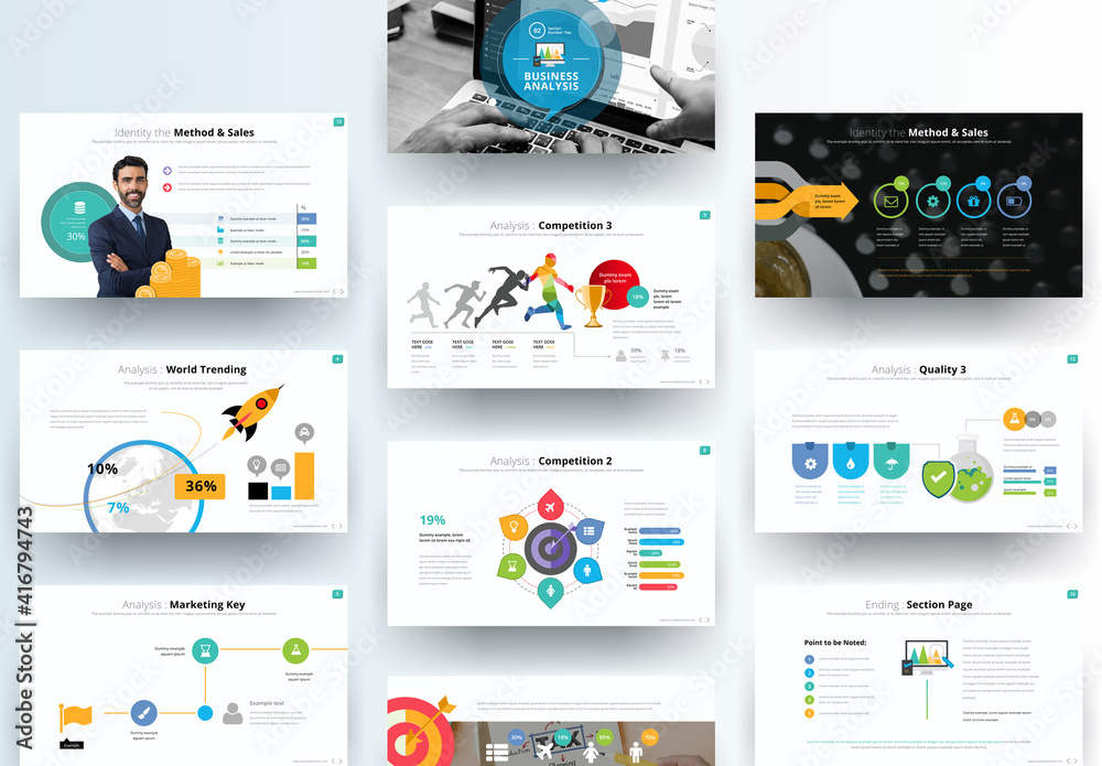 Infographic Business Analysis Presentation Layout Stock Template ...