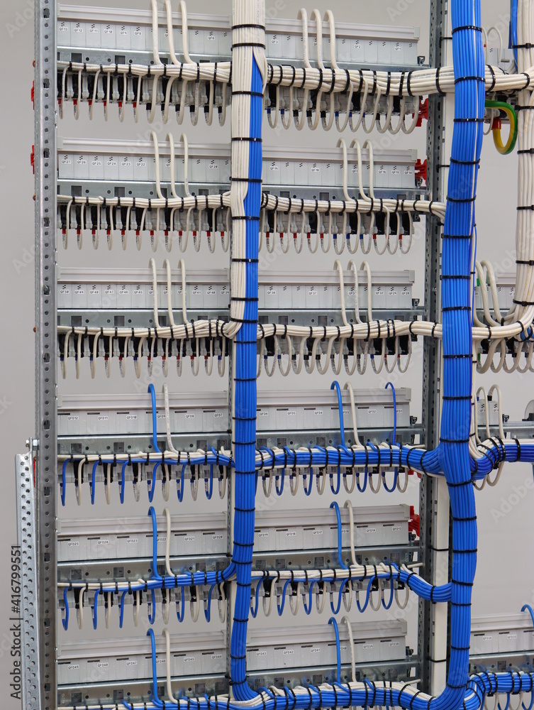 The reverse side of the electric panel for Smart Home apartments.Obata ...