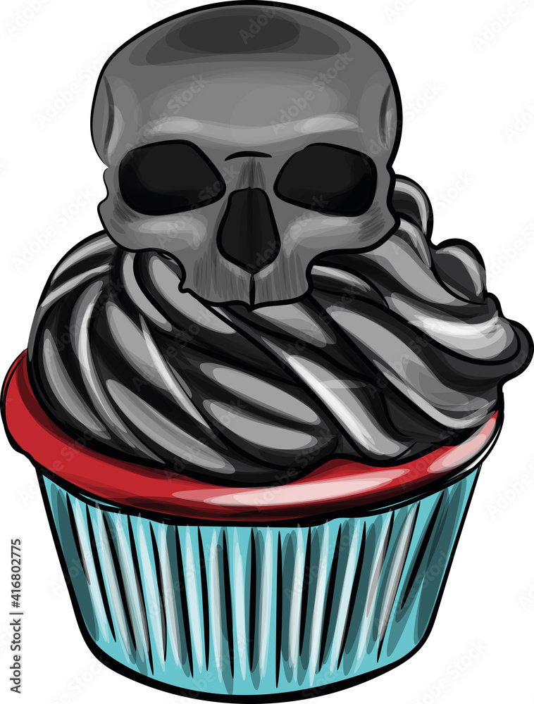 Gothic clipart - Horror cakes - vector art Stock Vector | Adobe Stock