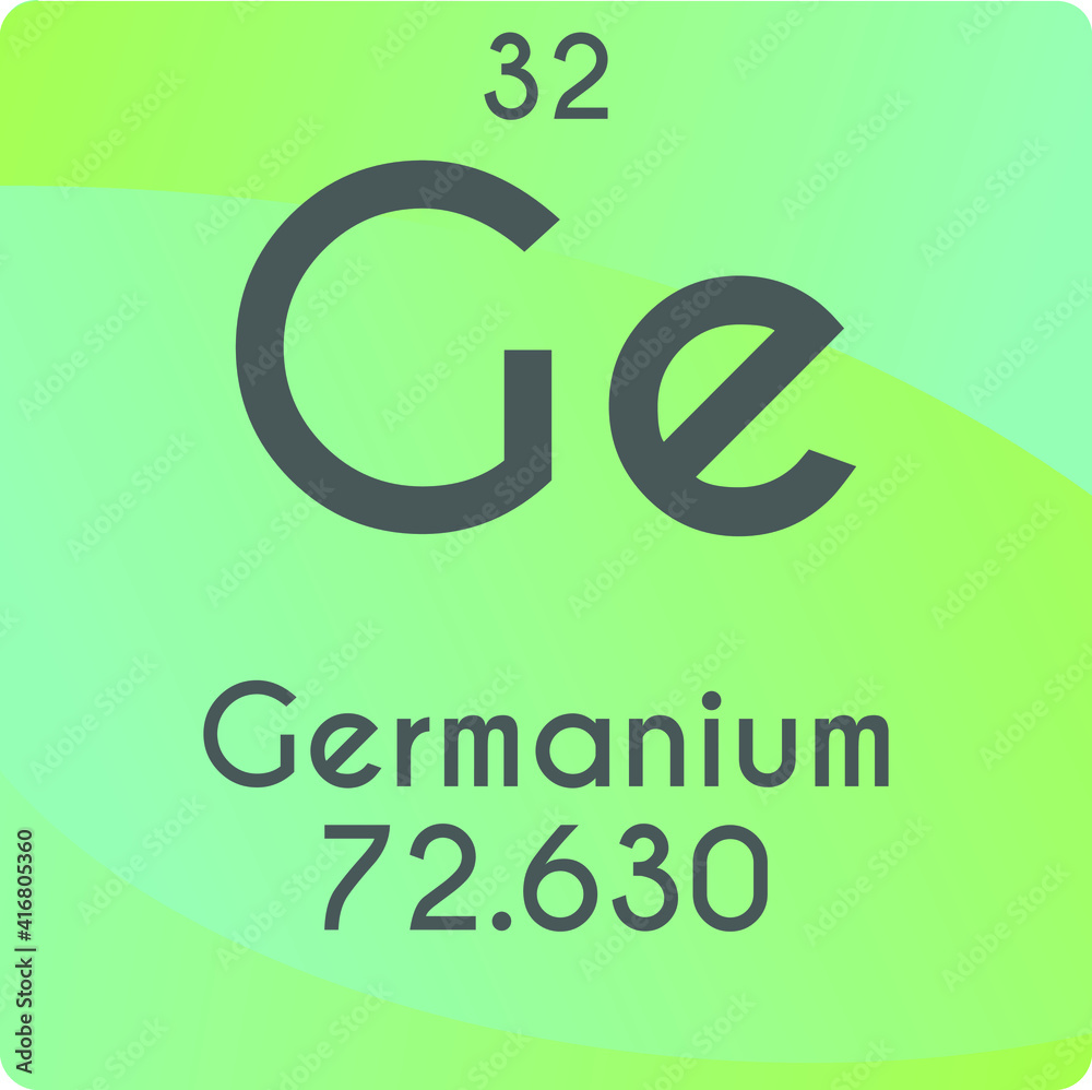 Ge Germanium Metalloid Chemical Element vector illustration diagram ...