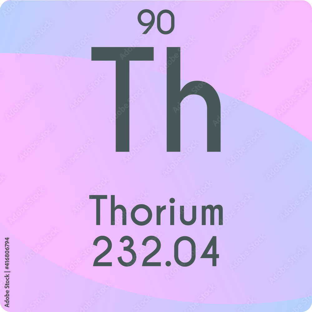 Th Thorium Actinoid Chemical Element vector illustration diagram, with ...