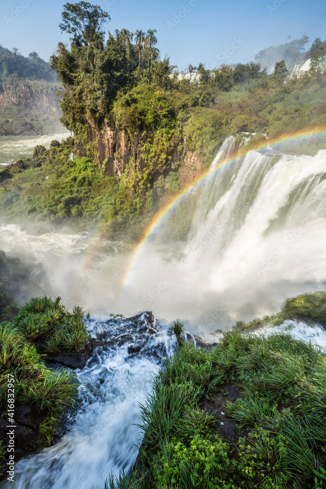 Brazil, Iguazu Falls. Landscape of waterfalls. Stock Photo | Adobe Stock