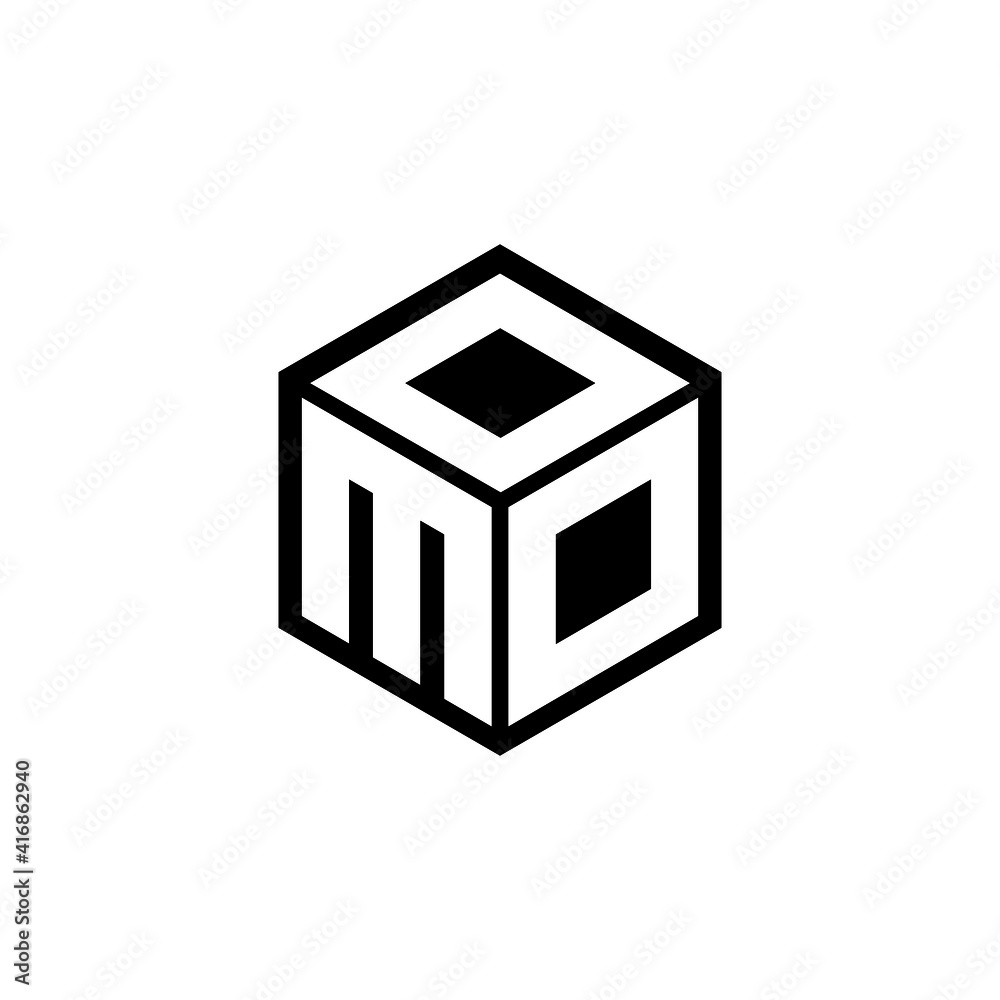 MDD letter logo design with white background in illustrator, cube logo ...