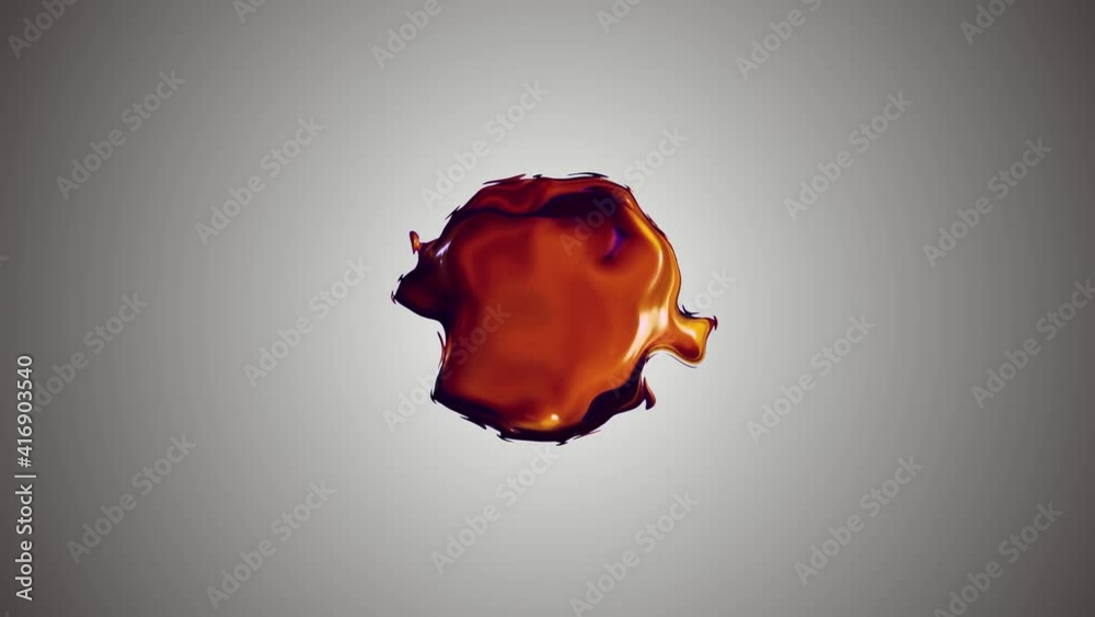 Beautiful abstract 3d liquid animated on white background, 4k ball 3d ...