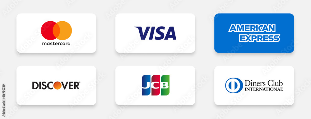 popular credit card companies logos including mastercard visa american ...