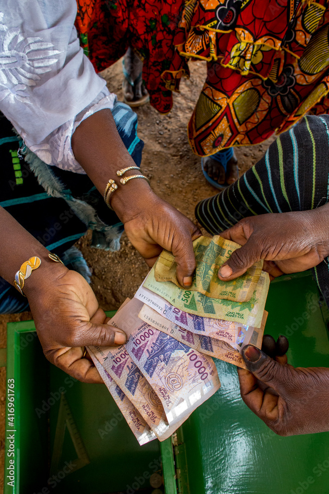 Microfinance group meeting in a village near Ouahigouya, Burkina Faso ...
