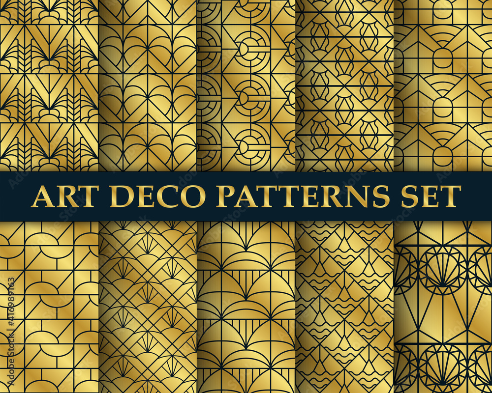 Poster Art Deco Patterns set – Wall Art | UkPosters