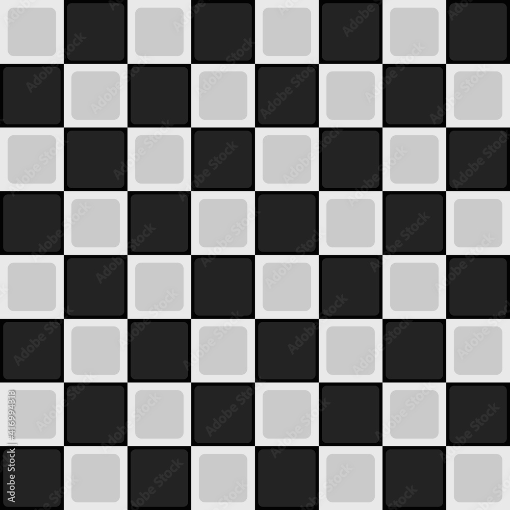 Chessboard pattern. Vector chess pattern. Black and white squares ...