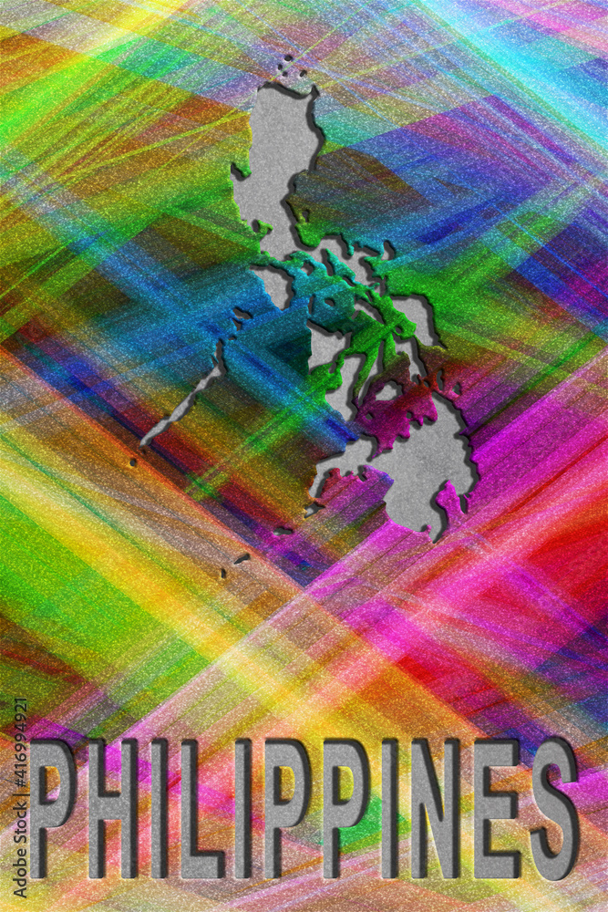 Map of Philippines, colorful background Stock Illustration | Adobe Stock