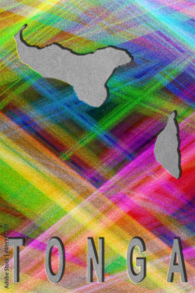 Map of Tonga, colorful background Stock Illustration | Adobe Stock
