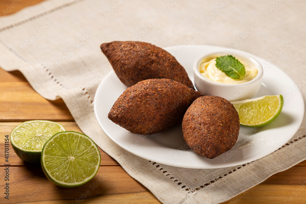 Photo & Art Print Kibbeh - The traditional Arabian snack, known in ...
