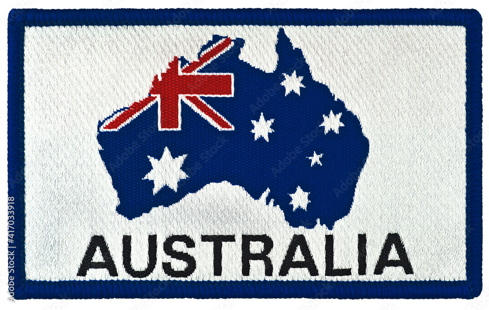Vintage Australian national flag stars design badge tag, isolated ...