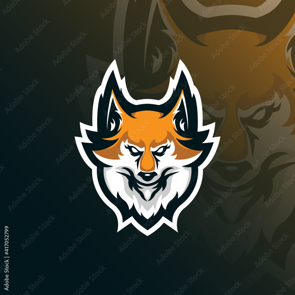 fox mascot logo design vector with modern illustration concept style ...