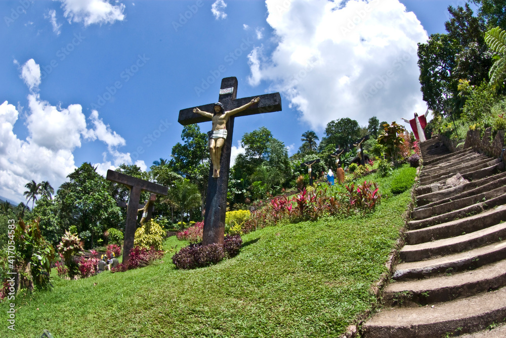 The massive statue of Jesus in Quezon, Philippines along with other ...